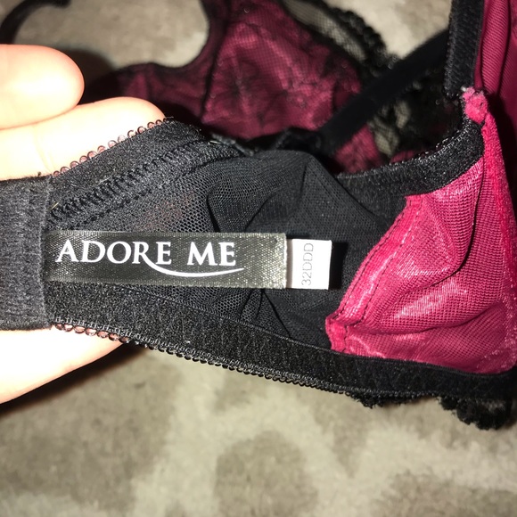 Adore Me | Intimates & Sleepwear | Adore Me Red And Black Unlined Lace ...